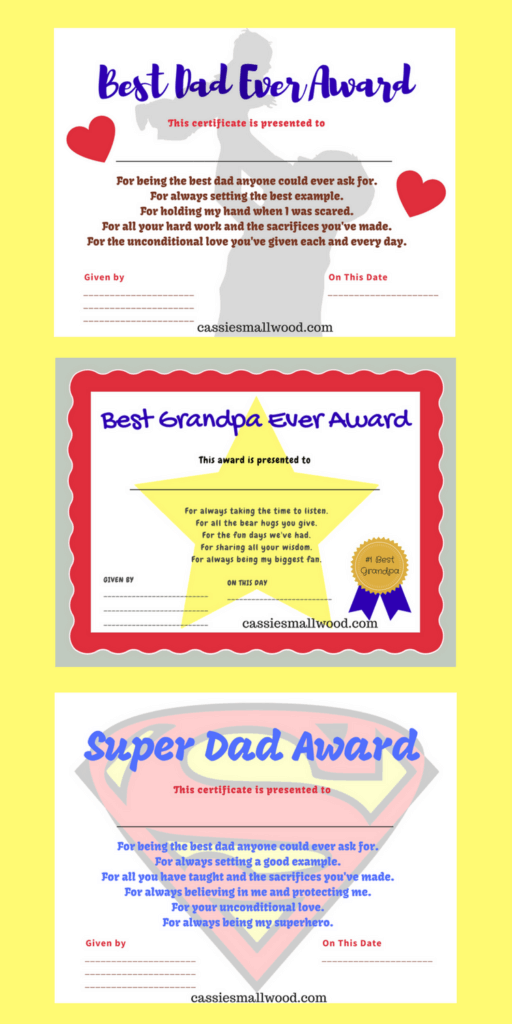 Best Dad Awards Personalized Gift For Dad (Free Printable) - Cassie ...