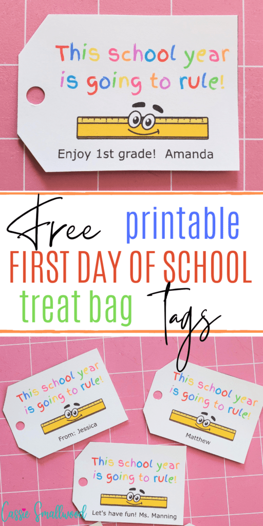 Free Printable Back To School Tags (Editable) - Cassie Smallwood