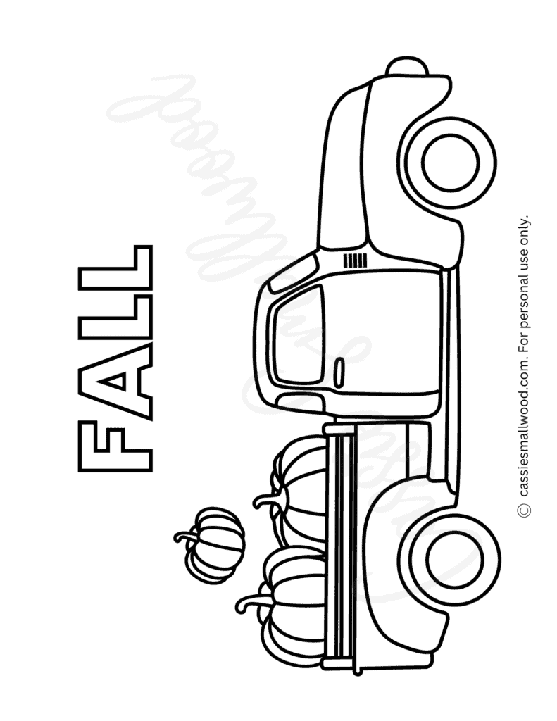 Fall Pumpkin Coloring Page - Cassie Smallwood