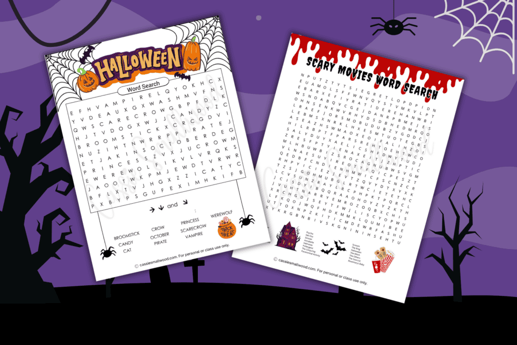 Printable Word Searches For Halloween