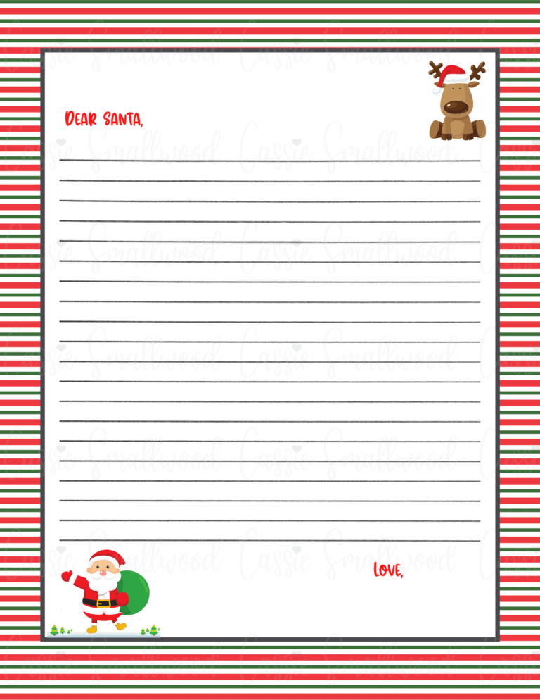 4 Blank Letter To Santa Templates - Cassie Smallwood
