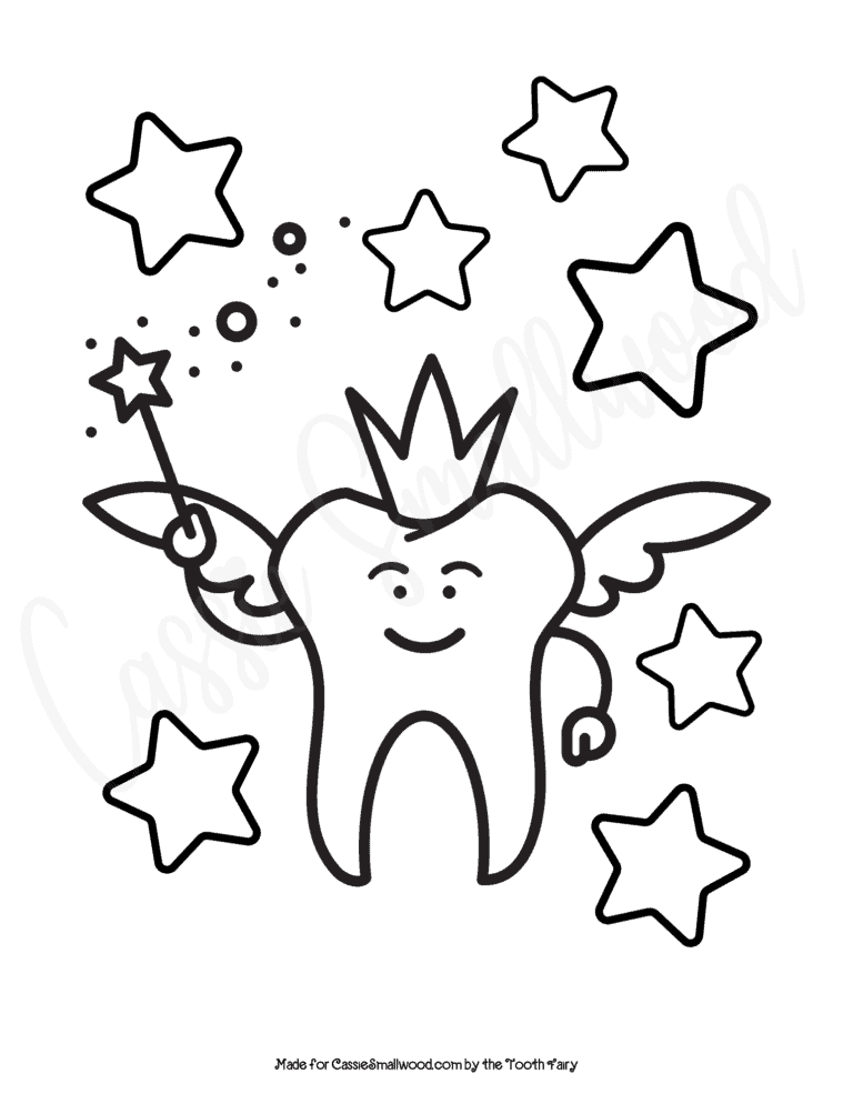 20 Fun Tooth Fairy Coloring Pages FREE Printables - Cassie Smallwood