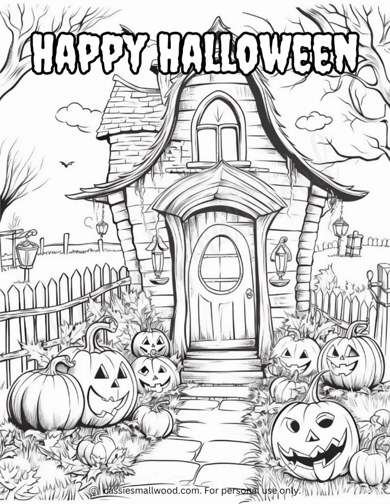 AWESOME Halloween Coloring Pages - Cassie Smallwood