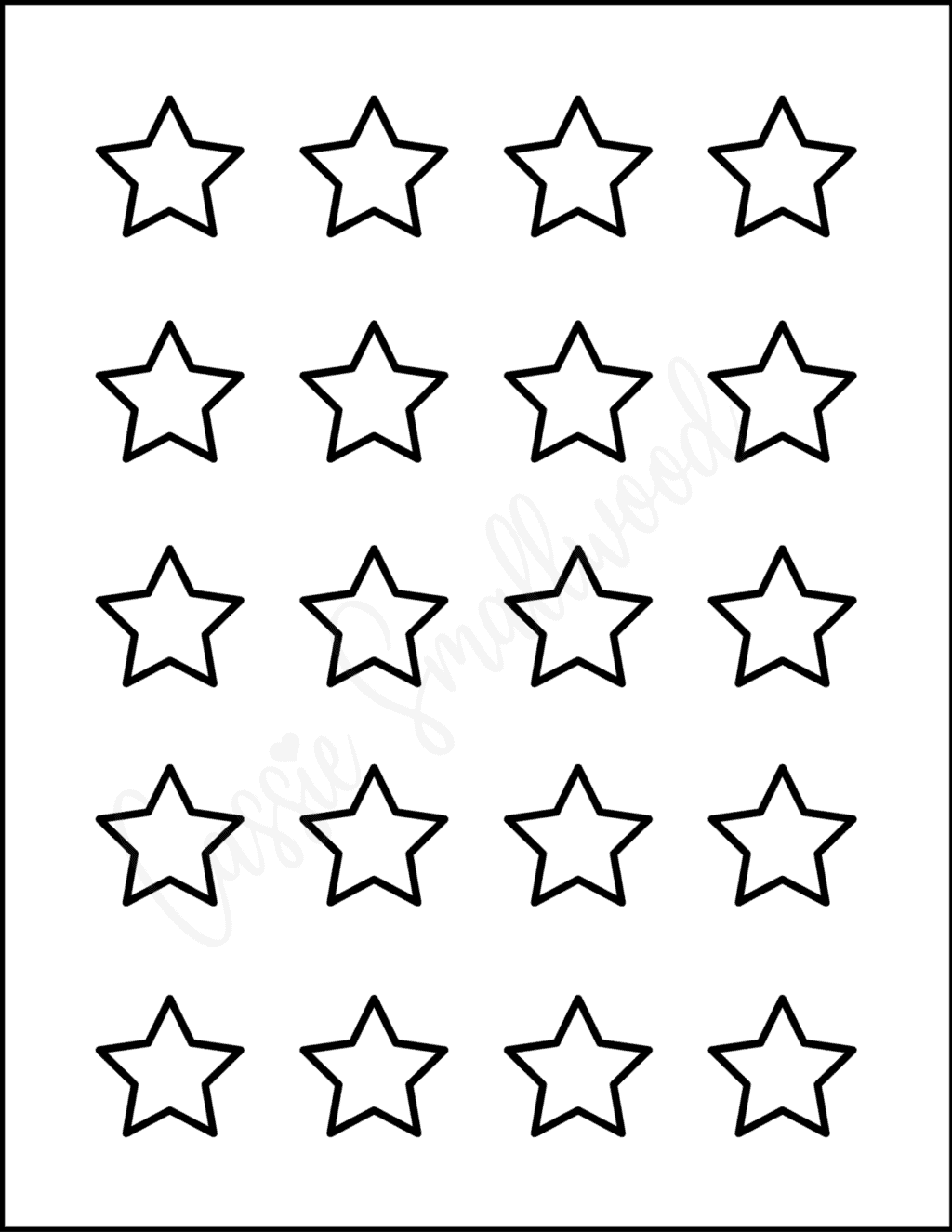 46 Printable Star Templates (Tons Of Different Sizes) - Cassie Smallwood