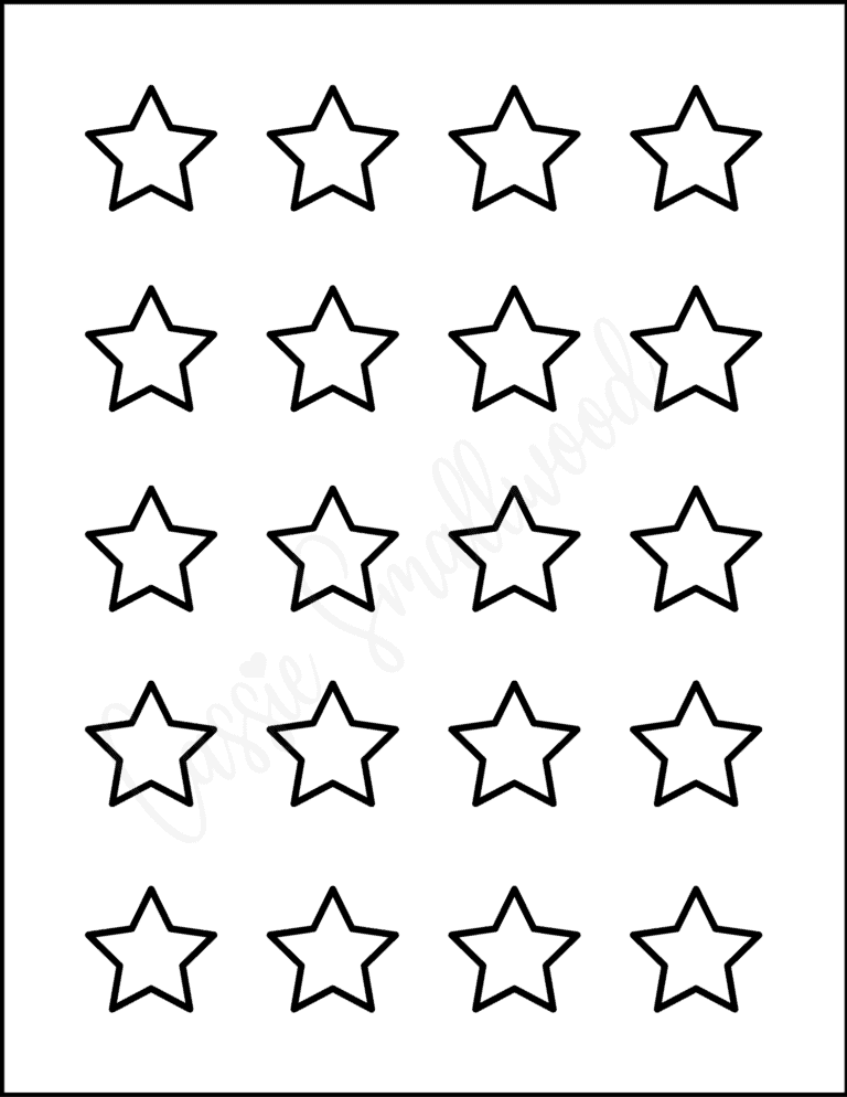 46 Printable Star Templates (Tons Of Different Sizes) - Cassie Smallwood
