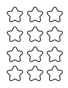 2 inch Rounded star outline templates - Cassie Smallwood