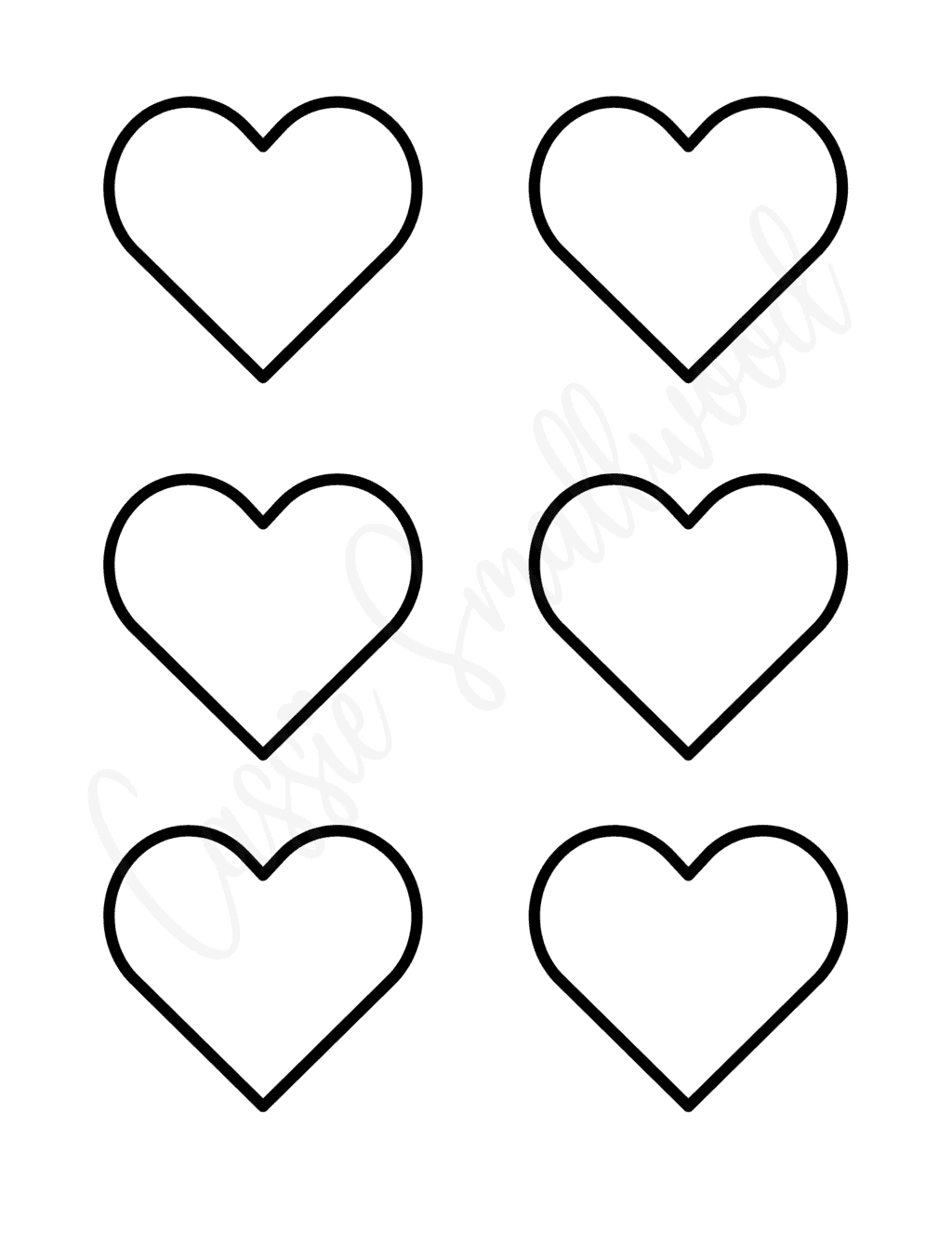 25 FREE Printable Heart Templates (Small To Large Sizes) - Cassie Smallwood