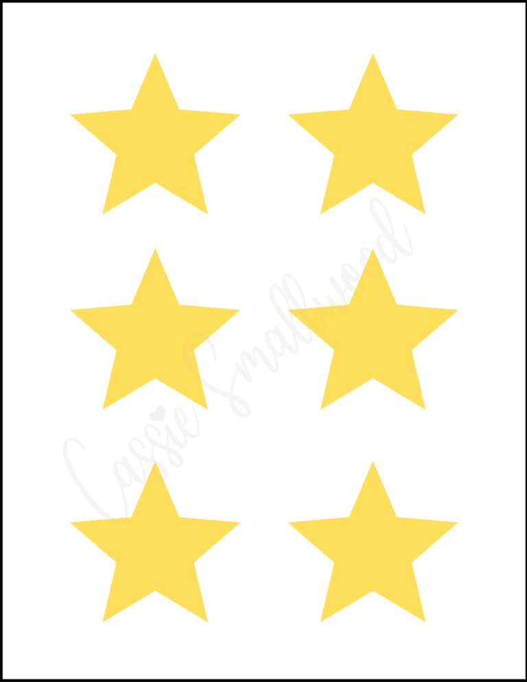 46 Printable Star Templates (Tons Of Different Sizes) - Cassie Smallwood