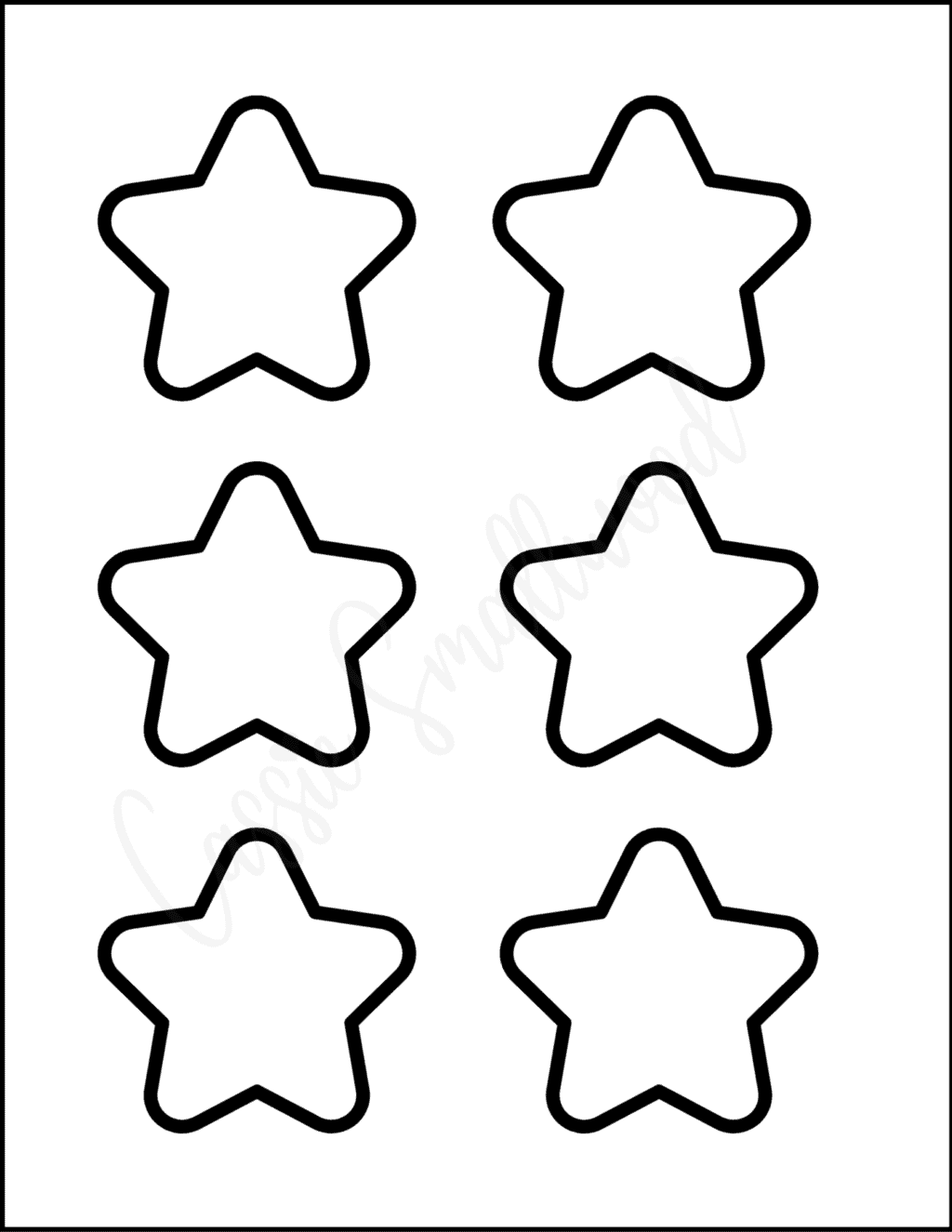 46 Printable Star Templates (Tons Of Different Sizes) - Cassie Smallwood