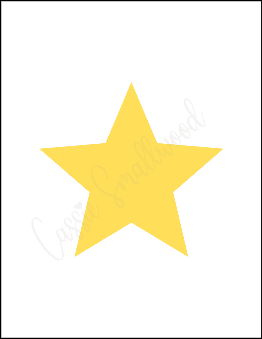 6 inch yellow star template printable - Cassie Smallwood