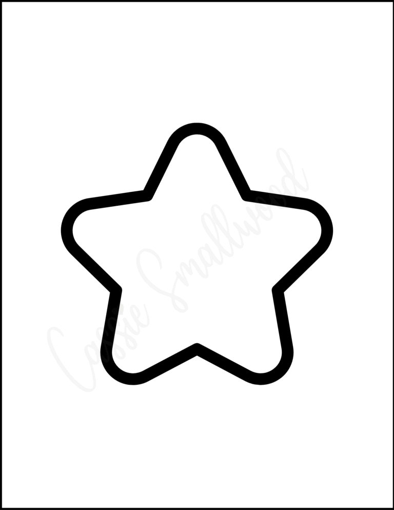 6 Inch Rounded Large Star Free Template - Cassie Smallwood