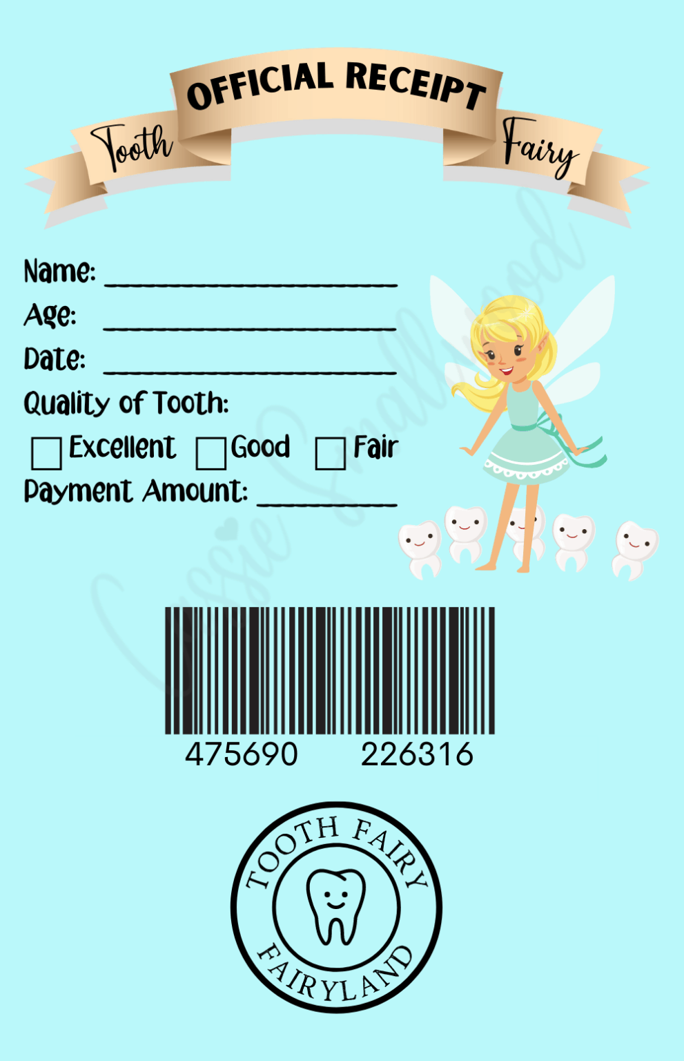 Cute Free Printable Tooth Fairy Letters & Notes - Cassie Smallwood