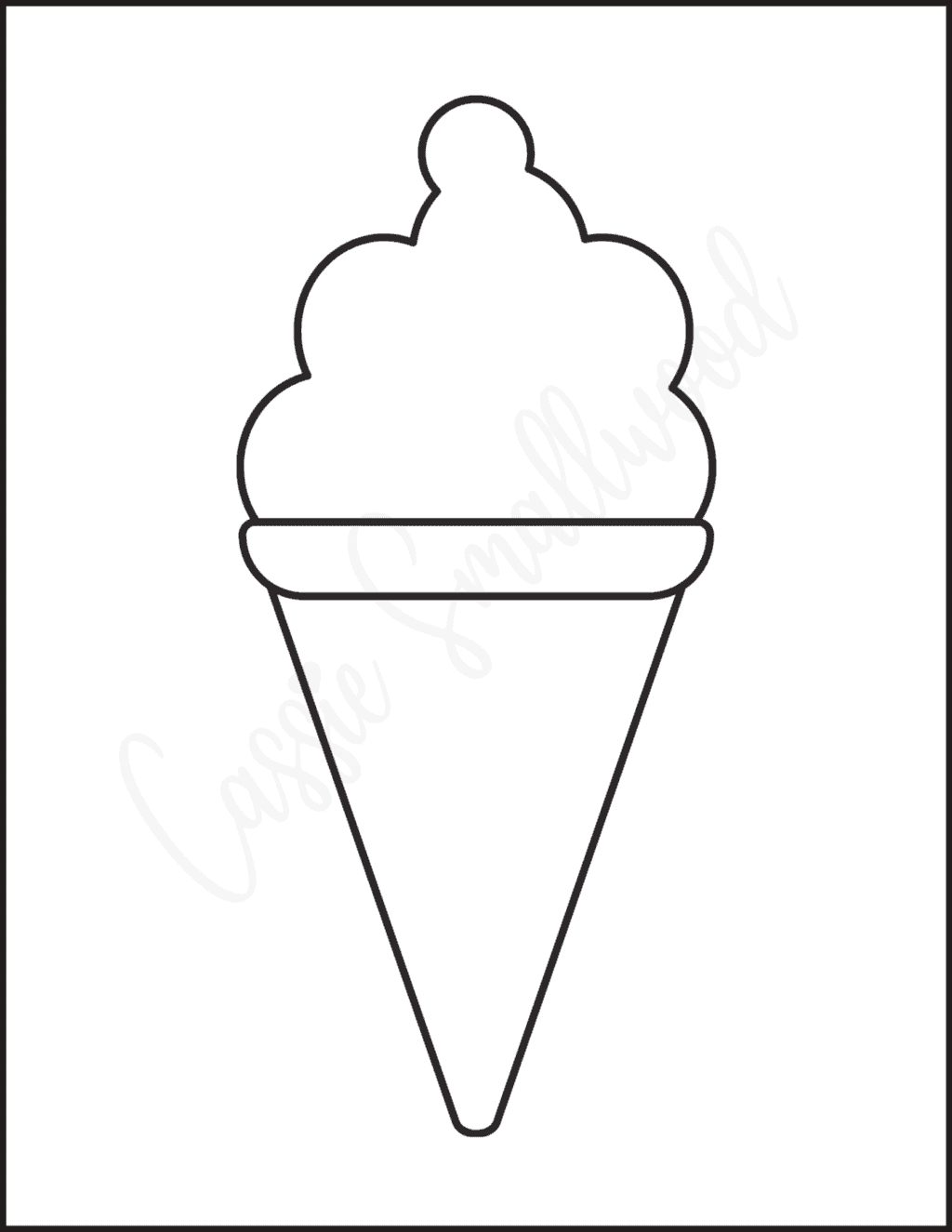 10 Cute Printable Ice Cream Templates - Cassie Smallwood