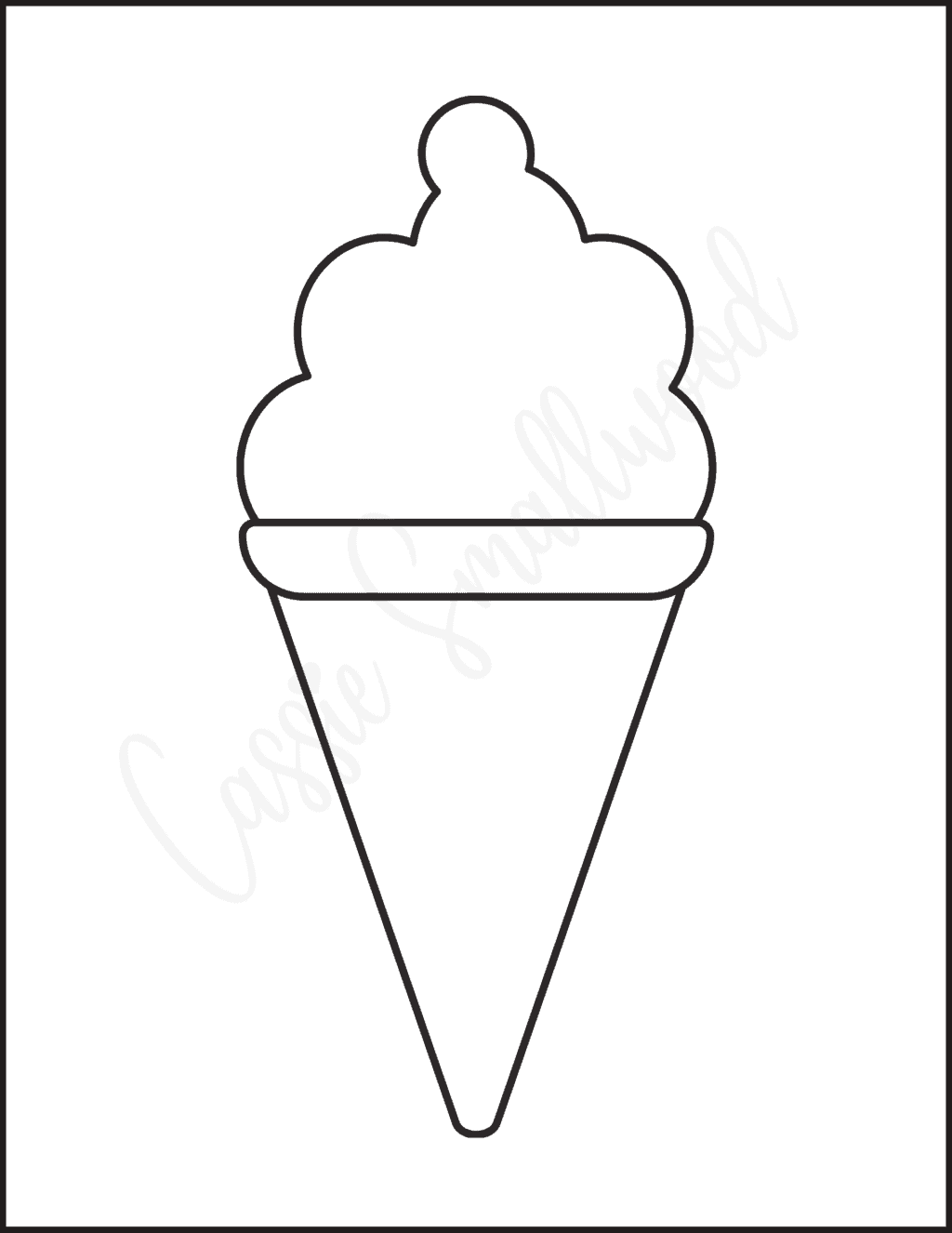 10 Cute Printable Ice Cream Templates - Cassie Smallwood