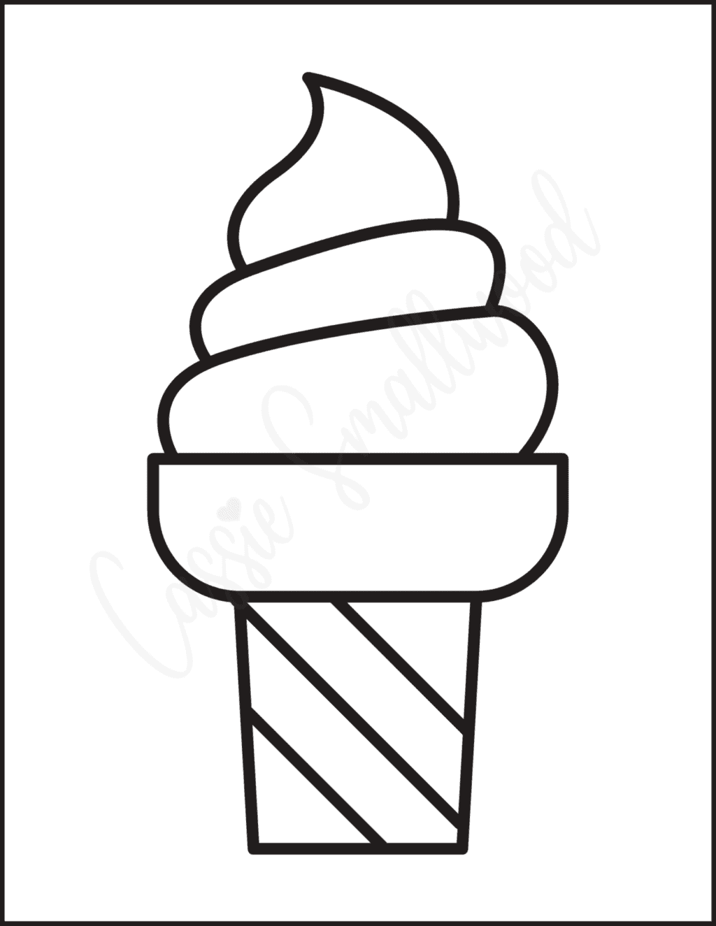 10 Cute Printable Ice Cream Templates - Cassie Smallwood
