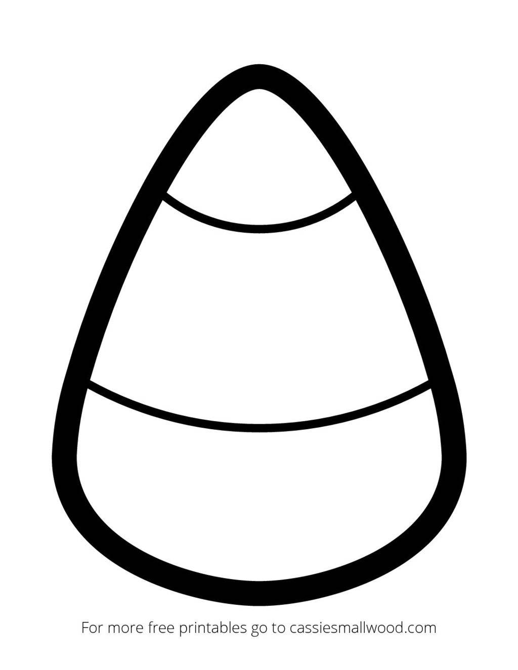 Large Candy Corn Template Black and White - Cassie Smallwood