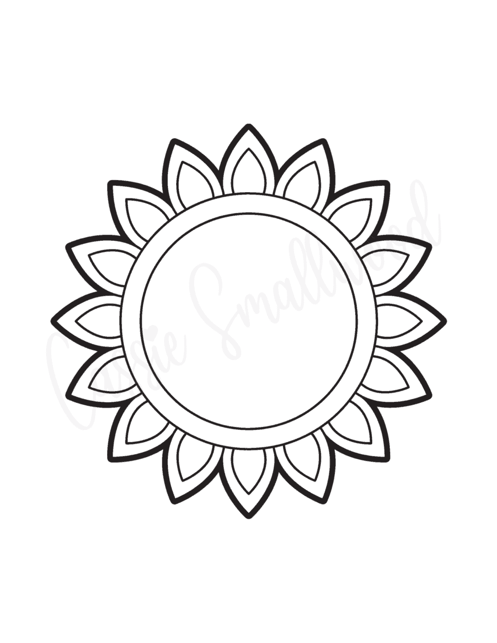 9 Free Printable Sunflower Templates - Cassie Smallwood