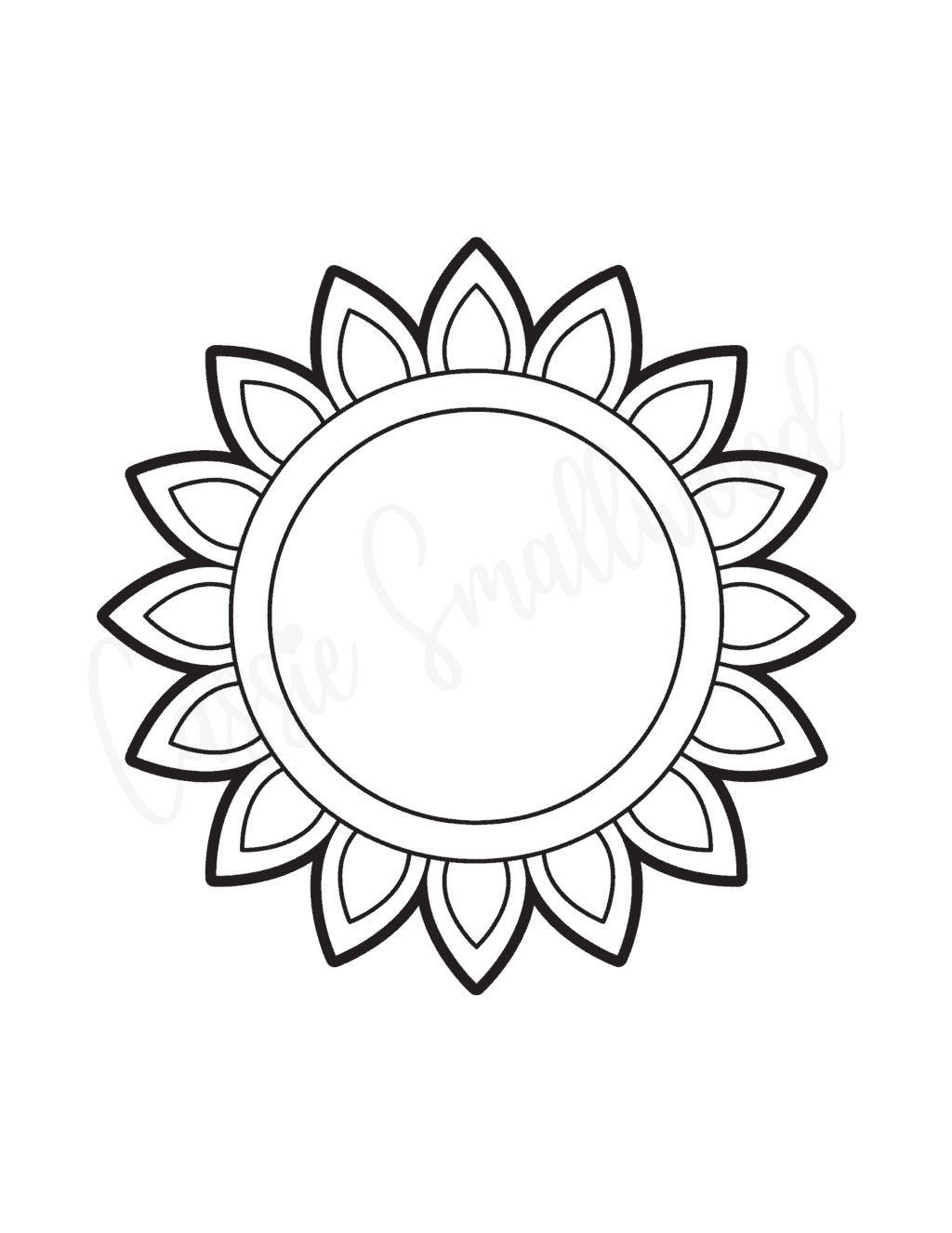 9 Free Printable Sunflower Templates - Cassie Smallwood