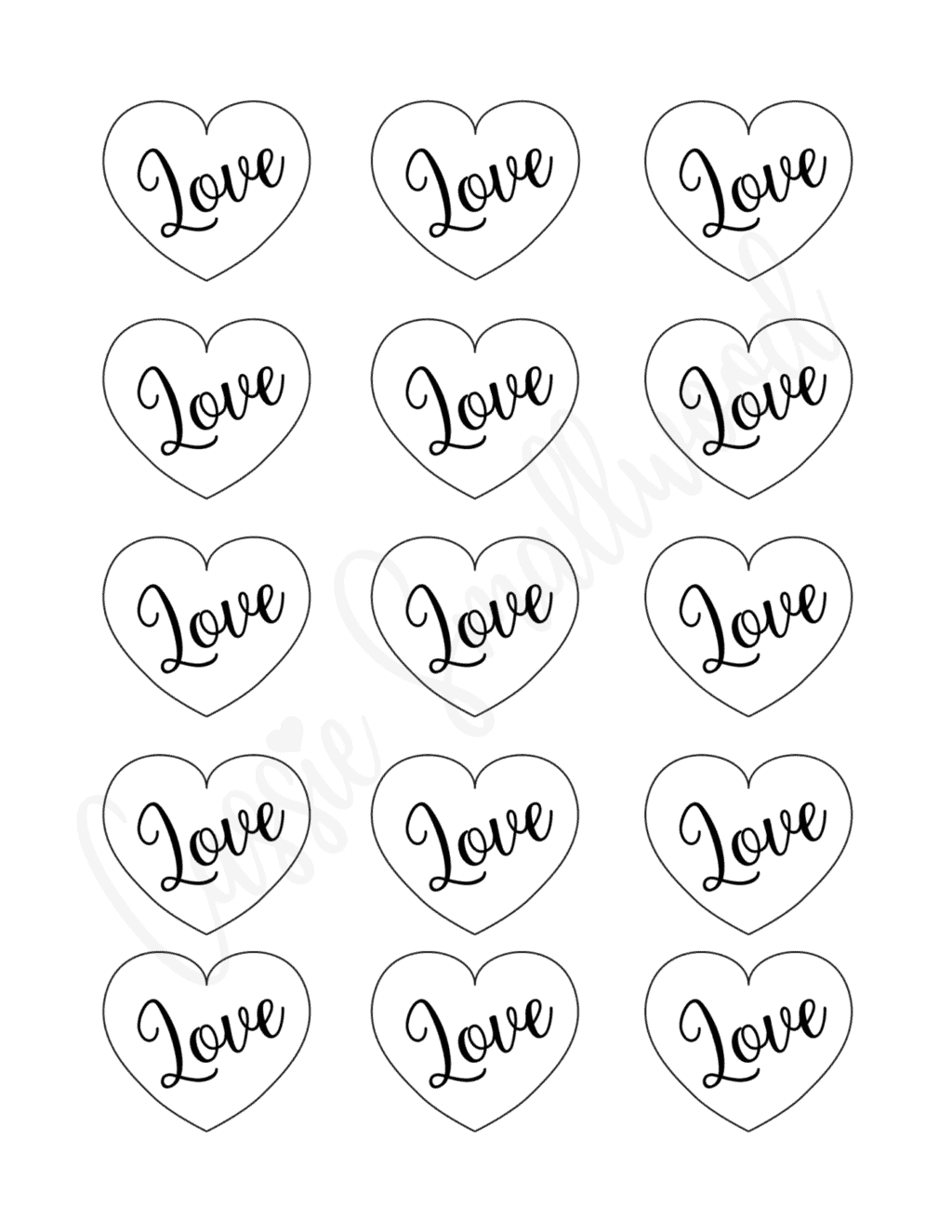 25 Cute Printable Heart Templates (Tons Of Different Sizes and Shapes ...