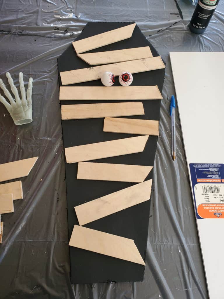 Printable Coffin Template And DIY Foam Board Halloween Craft - Cassie ...