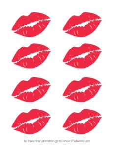 Small Lipstick Kiss Mark Stencil - Cassie Smallwood