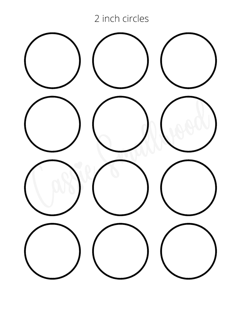 17 Sizes Of Printable Circle Templates - Cassie Smallwood