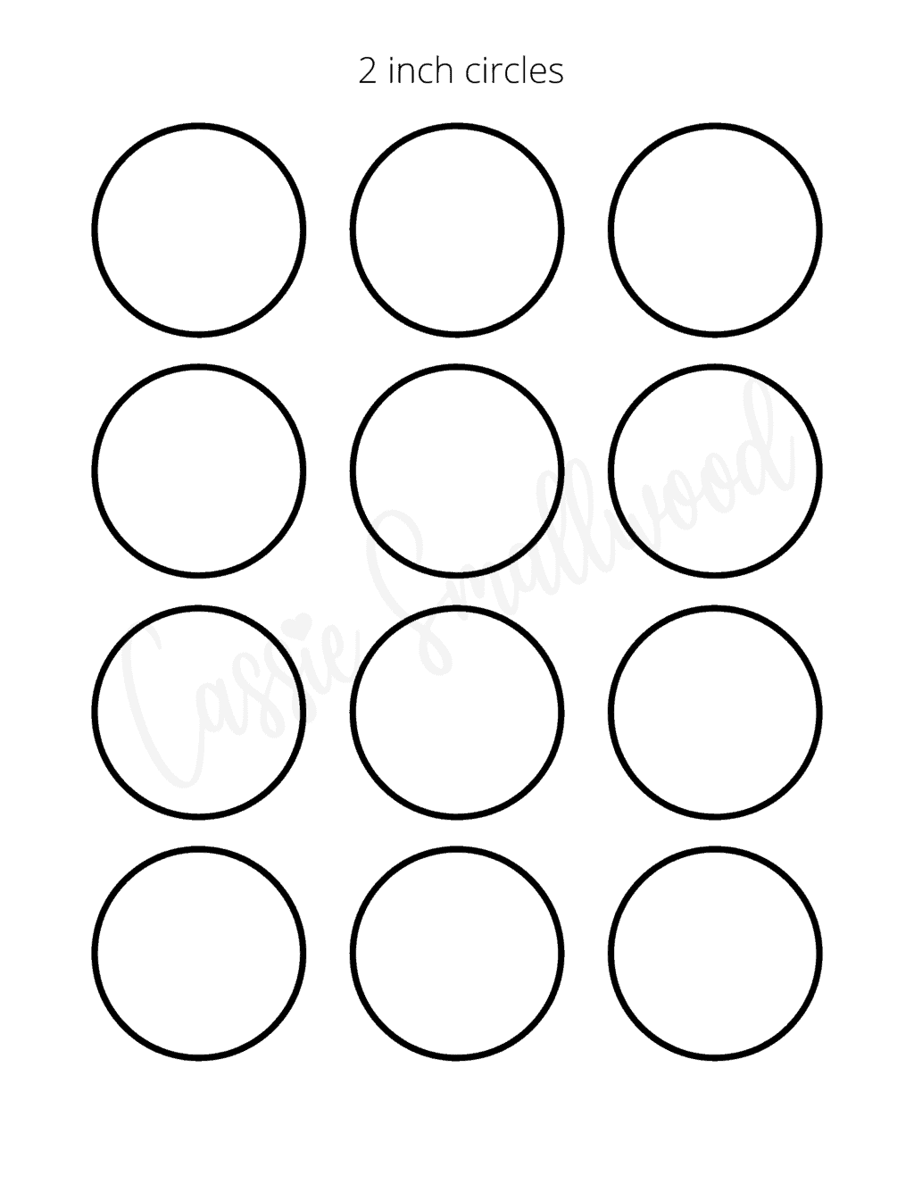 17 Sizes Of Printable Circle Templates - Cassie Smallwood