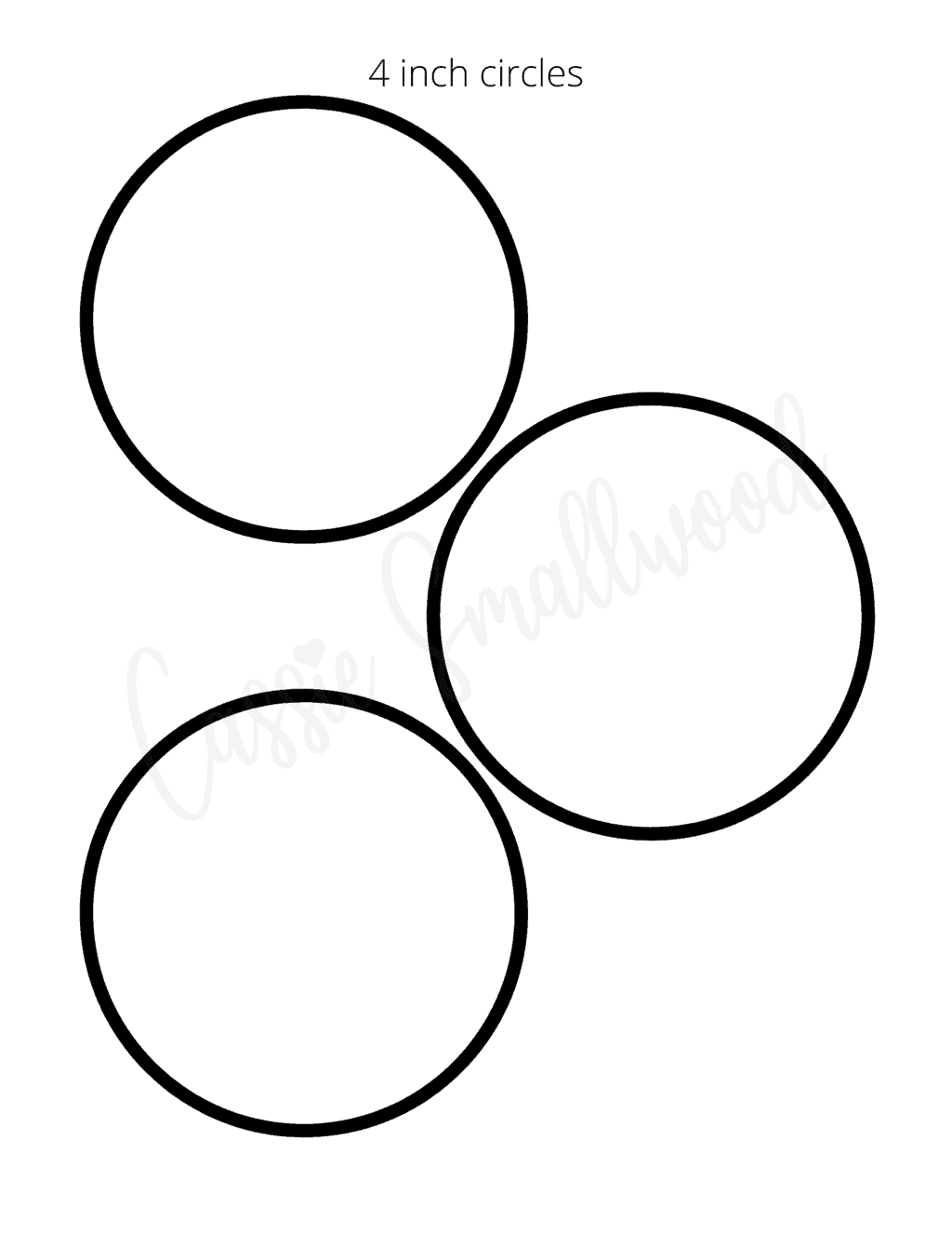 17 Sizes Of Printable Circle Templates - Cassie Smallwood