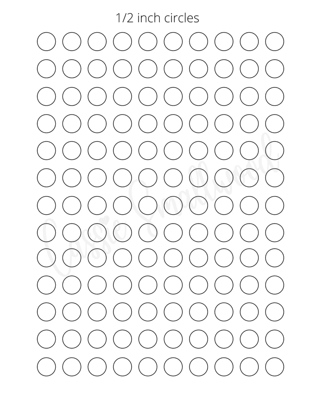 17 Sizes Of Printable Circle Templates - Cassie Smallwood