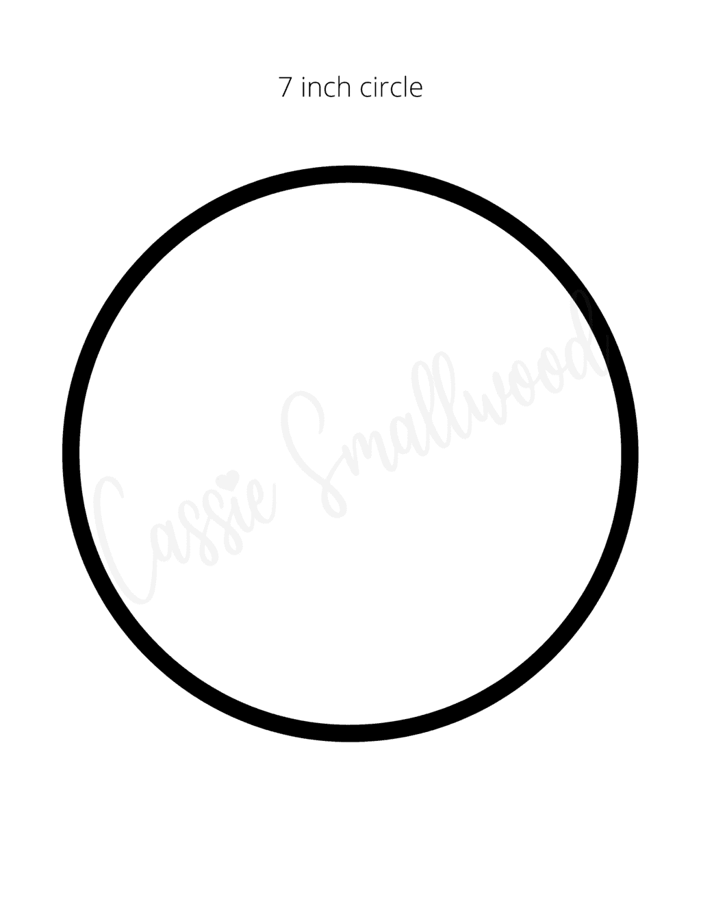 17 Sizes Of Printable Circle Templates - Cassie Smallwood