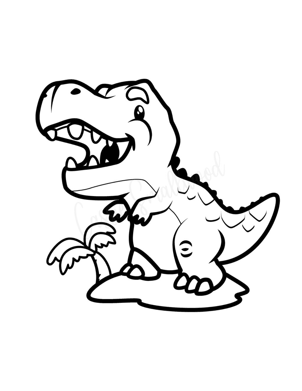 13 Awesome T Rex Coloring Pages - Cassie Smallwood