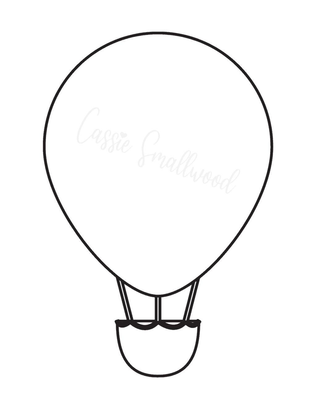 13 Cute Balloon Templates (Free Printable) - Cassie Smallwood