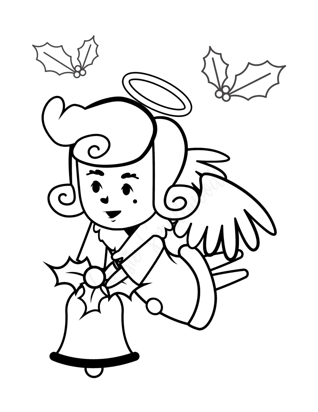 10 Unbelievably Cute Angel Coloring Pages - Cassie Smallwood