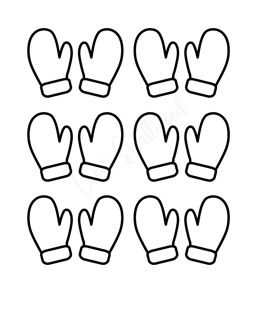 8 Cute Mitten Templates - Cassie Smallwood