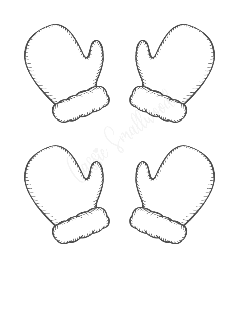 8 Cute Mitten Templates - Cassie Smallwood