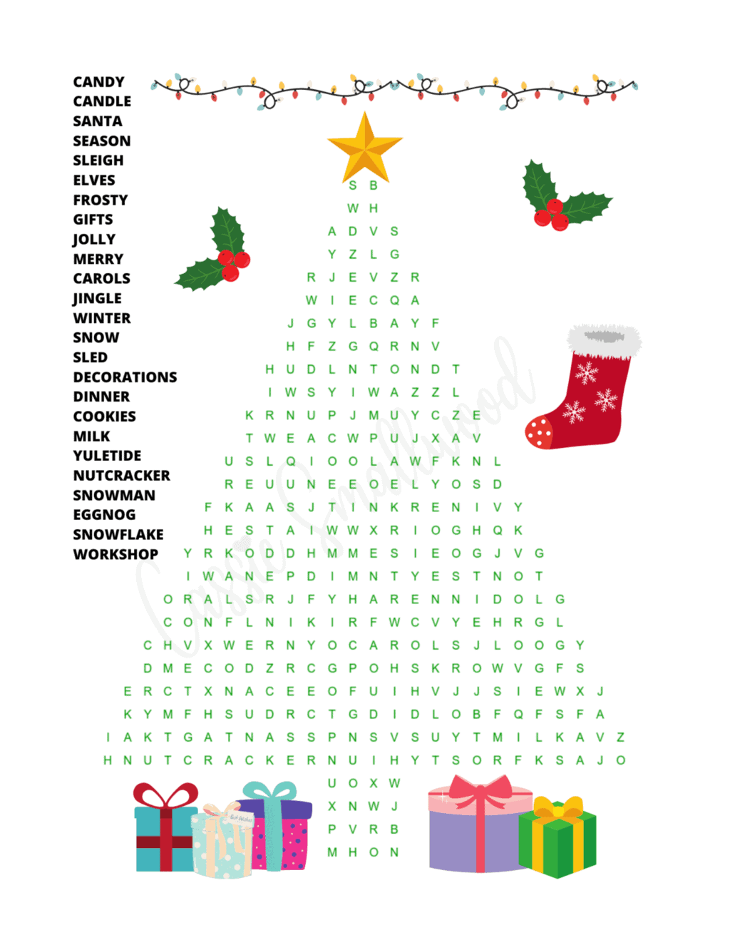 6 Fun Christmas Word Search Free Printables - Cassie Smallwood