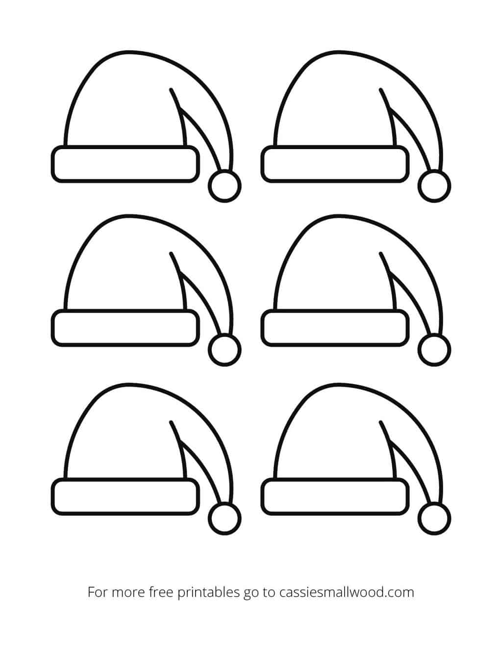Small Santa Hat Template - Cassie Smallwood