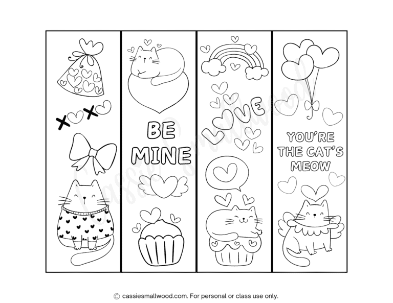 100 Ridiculously Cute Free Printable Valentine Bookmarks - Cassie Smallwood