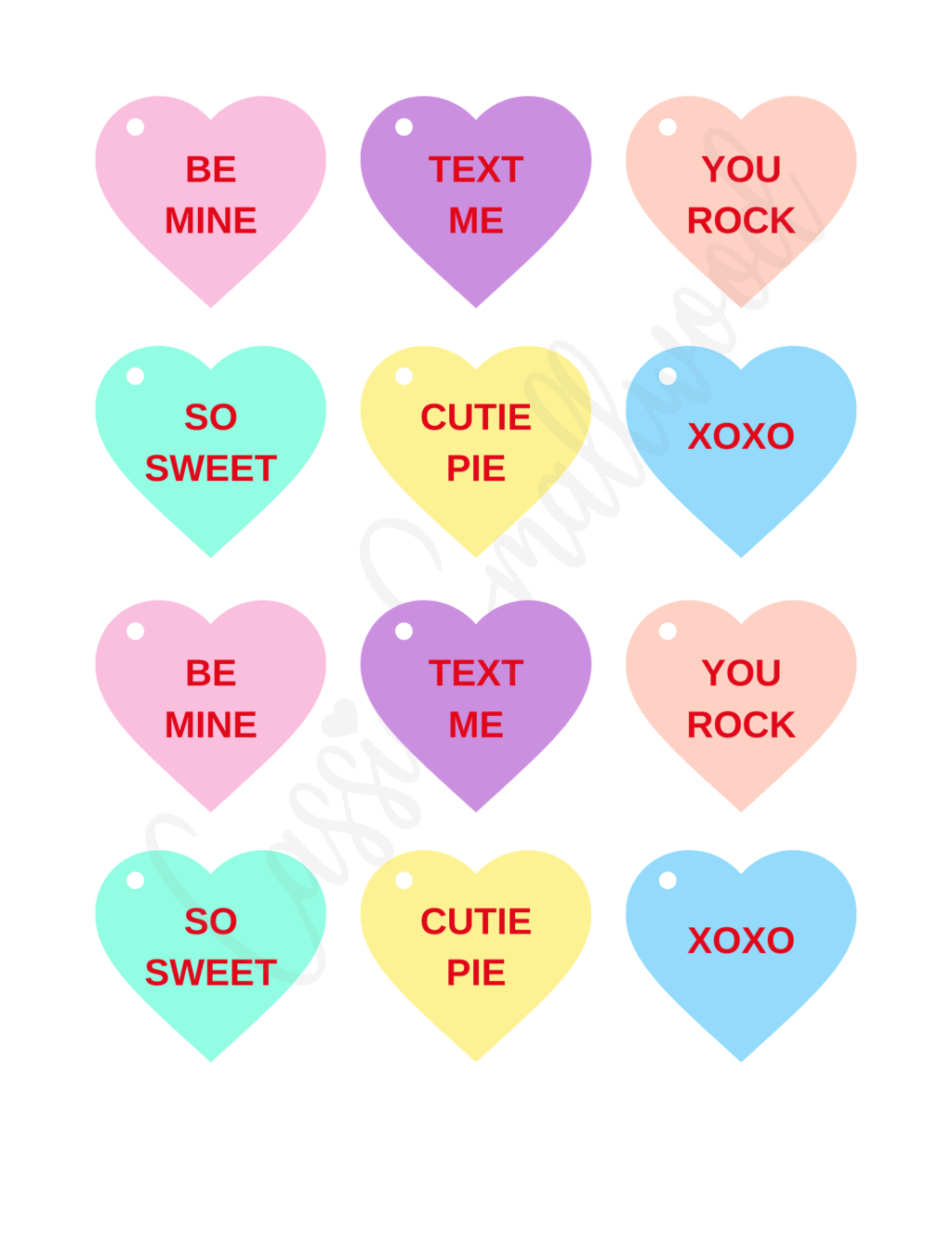 7 Insanely Cute Printable Happy Valentine's Day Tags - Cassie Smallwood