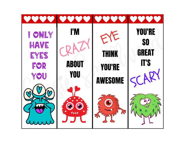 100 Ridiculously Cute Free Printable Valentine Bookmarks - Cassie Smallwood