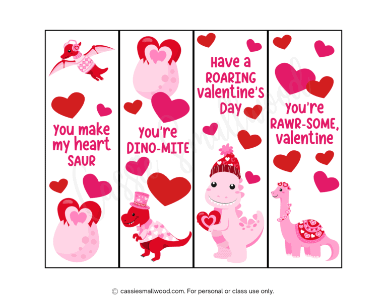 100 Ridiculously Cute Free Printable Valentine Bookmarks - Cassie Smallwood