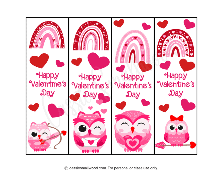 100 Ridiculously Cute Free Printable Valentine Bookmarks - Cassie Smallwood