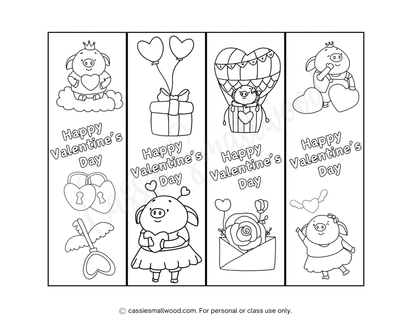 100 Ridiculously Cute Free Printable Valentine Bookmarks - Cassie Smallwood