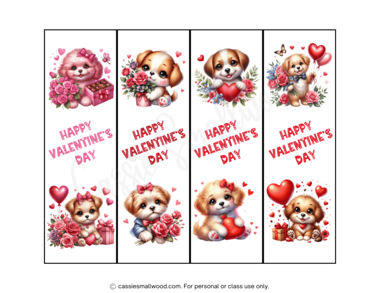 100 Ridiculously Cute Free Printable Valentine Bookmarks - Cassie Smallwood