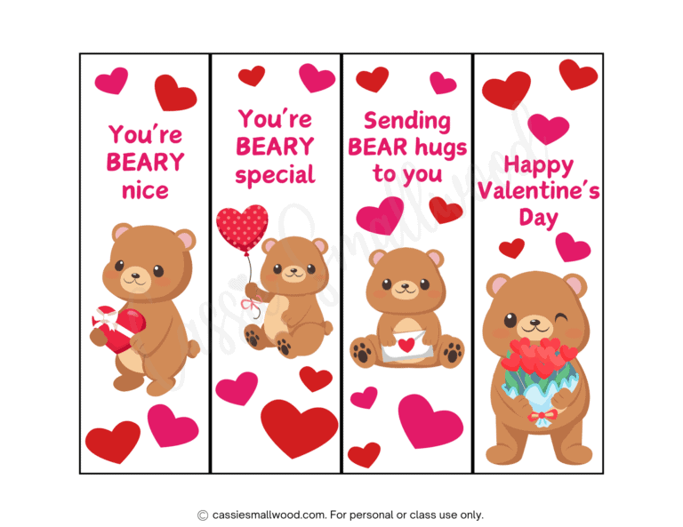 100 Ridiculously Cute Free Printable Valentine Bookmarks - Cassie Smallwood