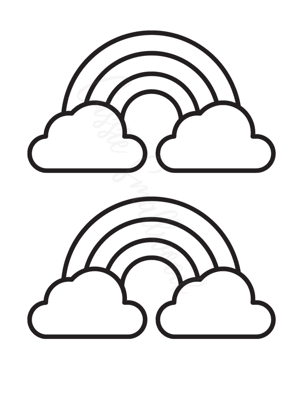 18 Cute Rainbow Templates (Free Printable) - Cassie Smallwood