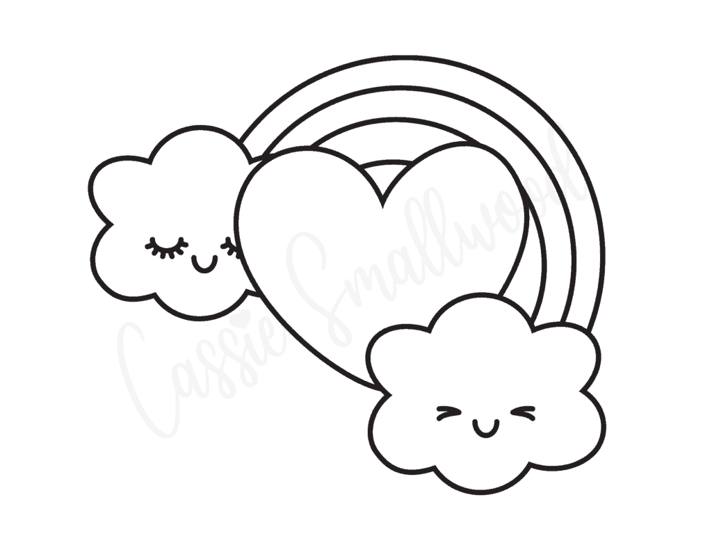 The Cutest Rainbow Coloring Pages (Free Printable) - Cassie Smallwood