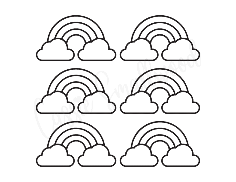 18 Cute Rainbow Templates (Free Printable) - Cassie Smallwood