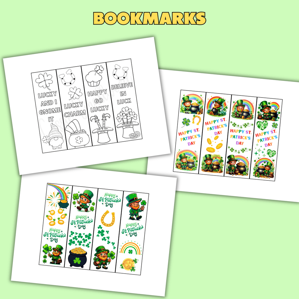 Cute St. Patrick's Day Bookmarks {FREE PRINTABLE} - Cassie Smallwood