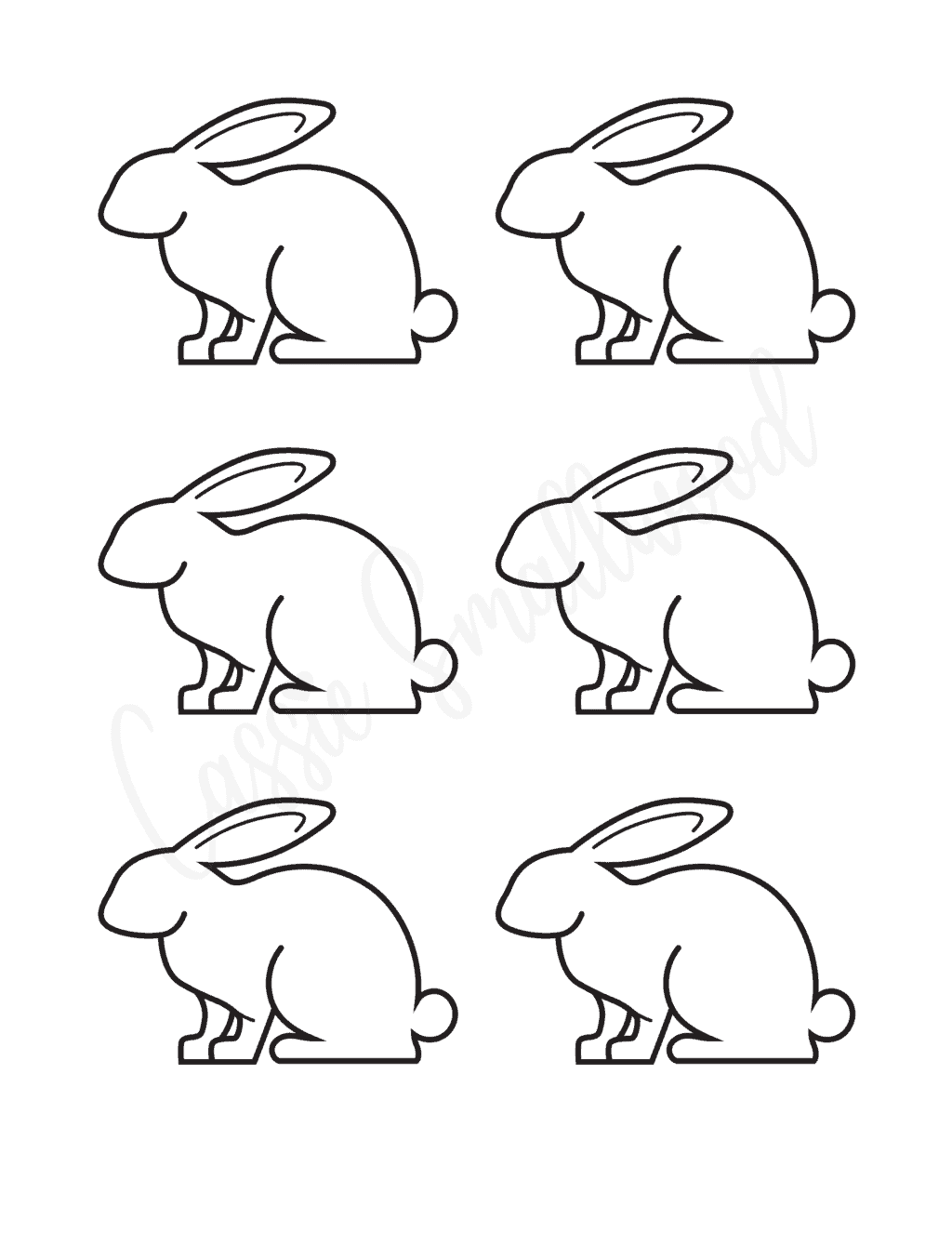 20 Cute Bunny Templates - Cassie Smallwood